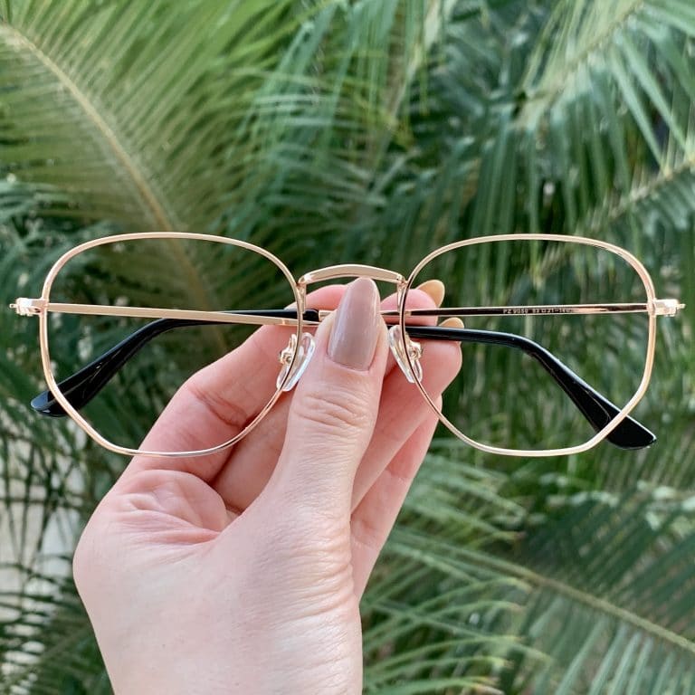 Óculos de Grau Hexagonal Rosé Lali - Safine Óculos