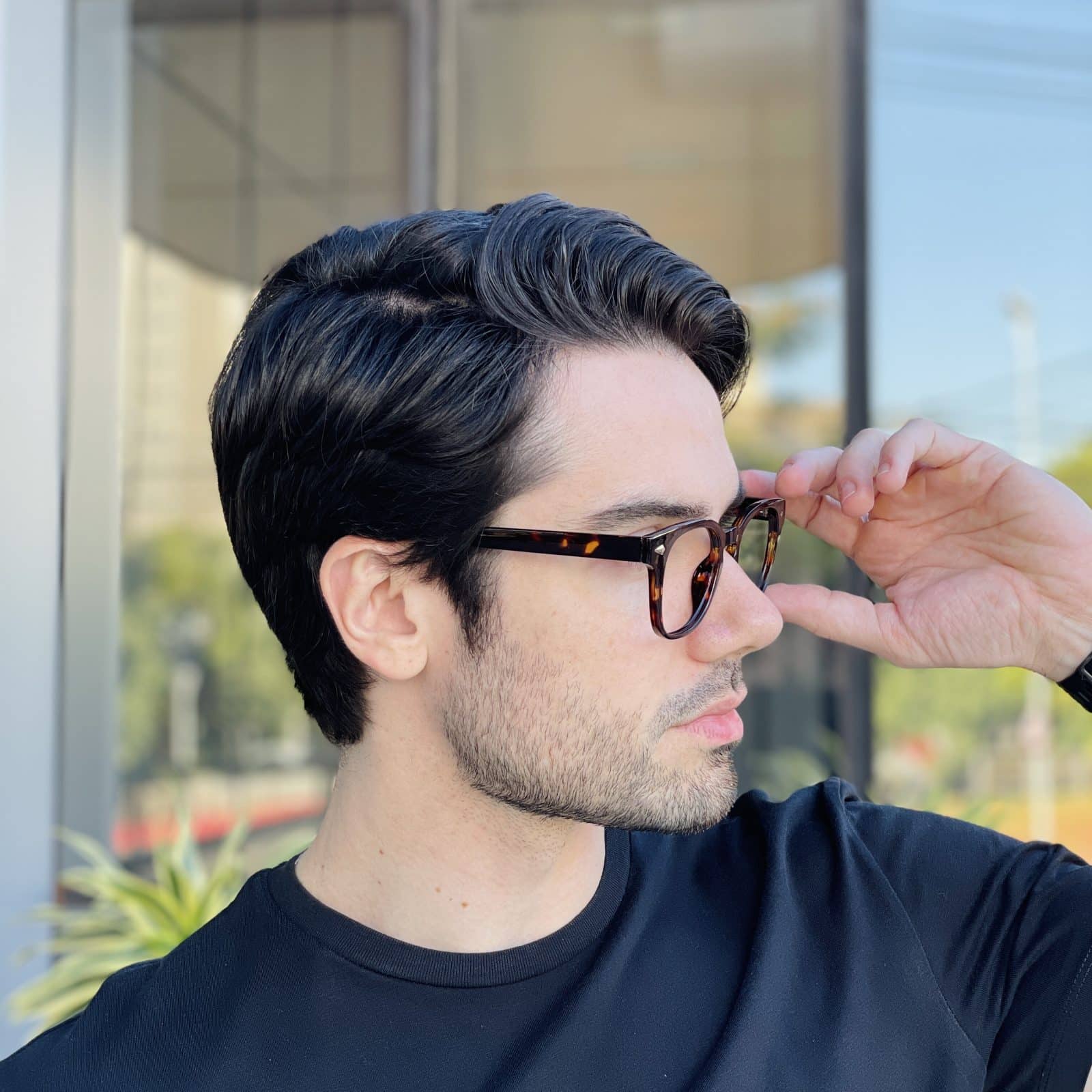 Óculos de Grau Masculino Redondo Rajado Luis - Safine