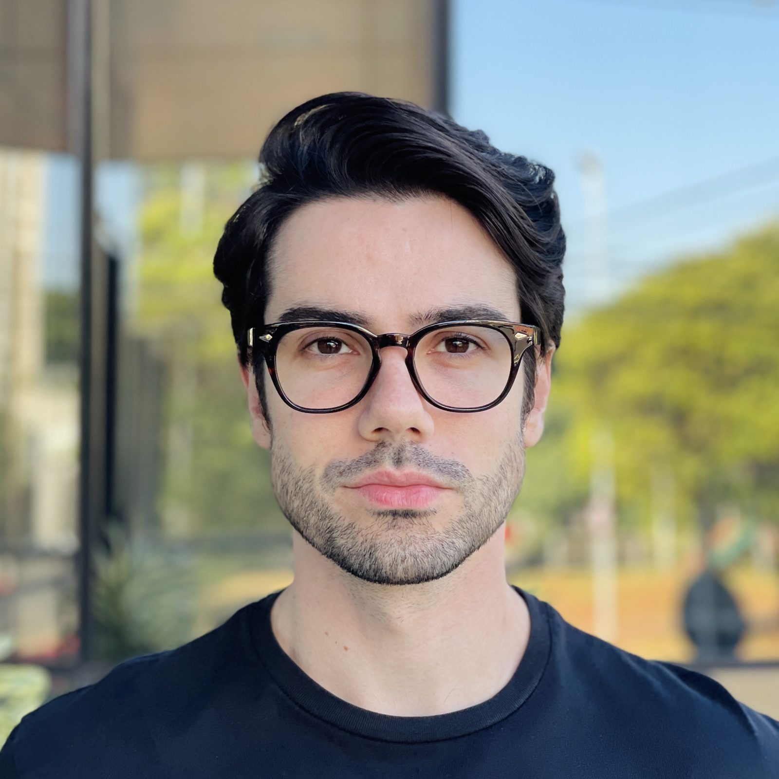 Óculos de Grau Masculino Redondo Rajado Luis - Safine