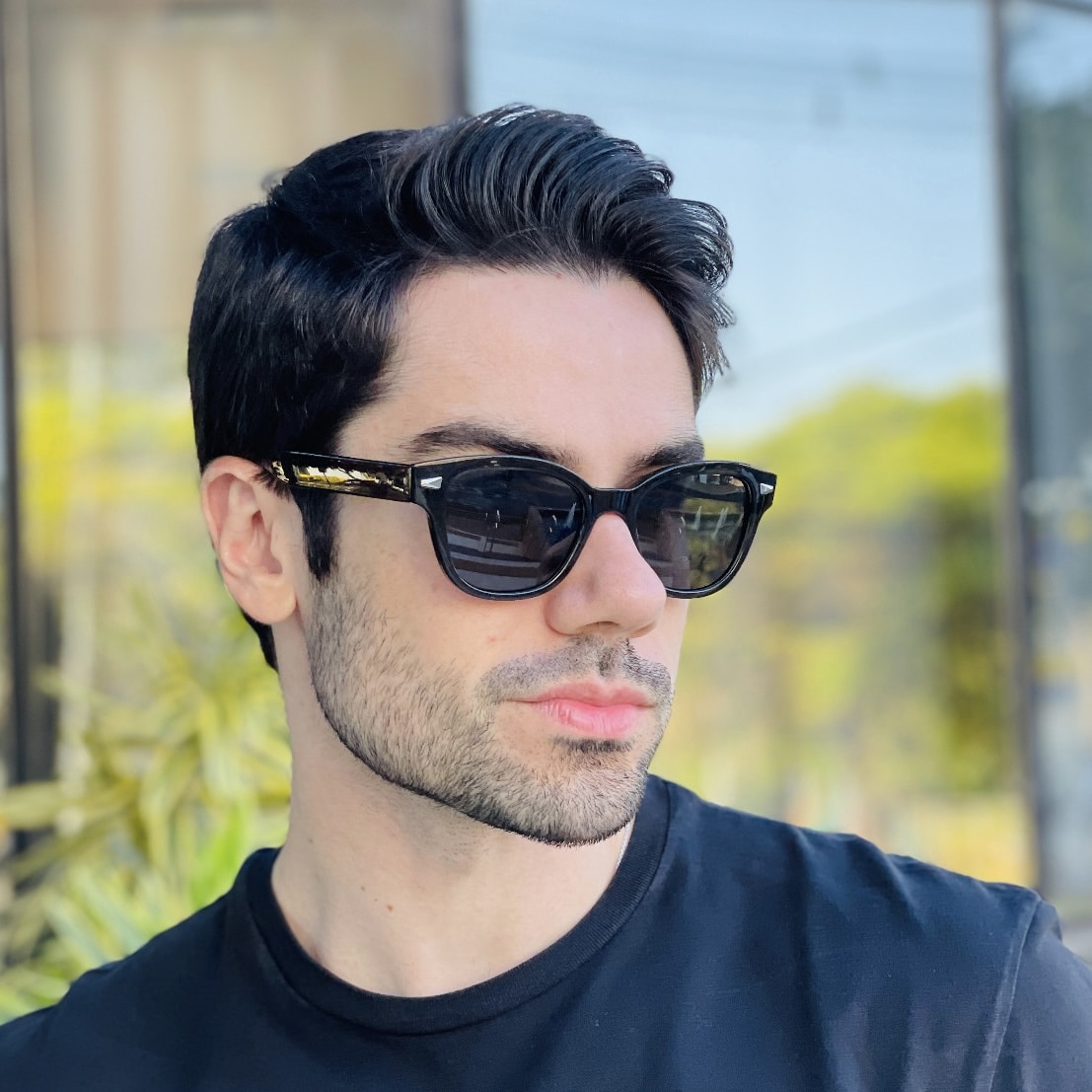 Óculos de Sol Masculino Quadrado Cinza Liam - Safine