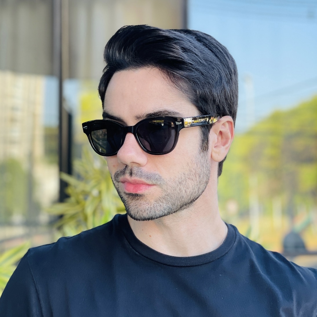 Óculos de Sol Masculino Quadrado Cinza Liam - Safine