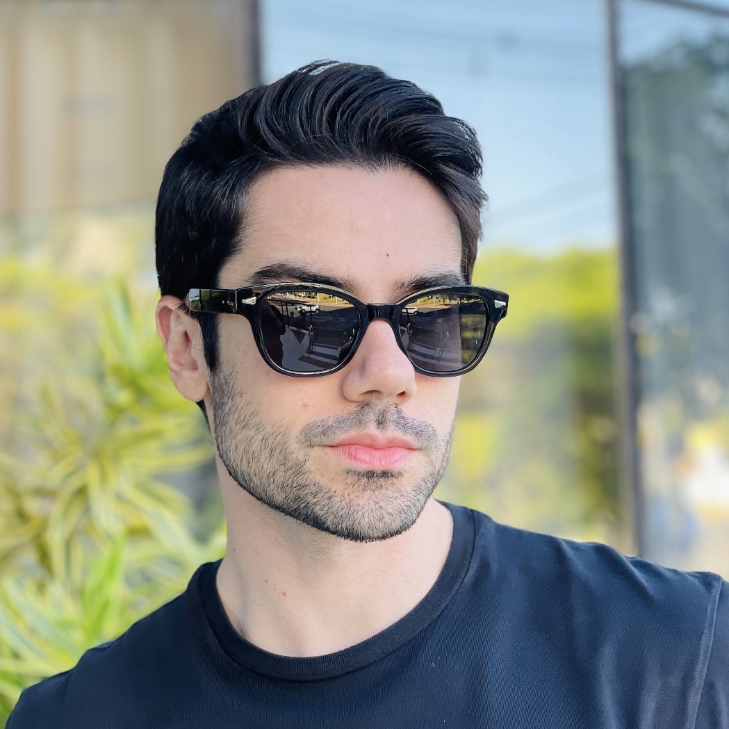 Óculos de Sol Masculino Quadrado Cinza Liam - Safine